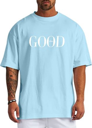 Minetom Herren T-Shirt Oversize Fit Kurzarm Oberteil mit Rundhals S&uuml;ssigkeiten Farben Candy Colors Weit Geschnittenes Lang Tee Einfarbig Basic Shirt T Shirts 