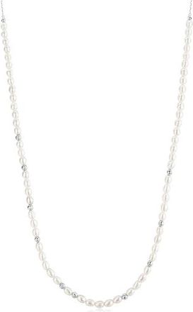 Ania Haie Chic Creator Collier pour femme en argent sterling 925 orné de 76 perles deau douce et de 38 zircons, longueur : 38 cm