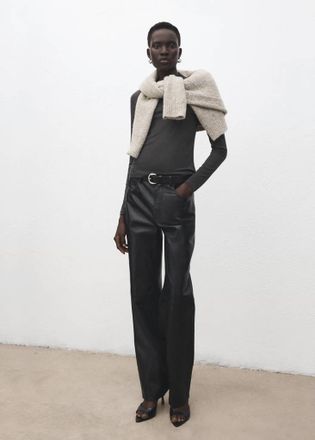 Mango Shirt mit Rollkragen grau - Damen - XXS - MANGO