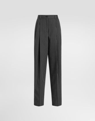 Dolce & Gabbana Hose Aus Schurwolle In Nadelstreifen-optik - Frau Collection n/d 46