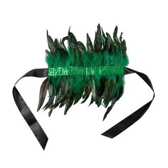 Generic &Eacute;charpe 2026 pour femme style gothique avec plumes Noir Accessoire de bal de fin dann&eacute;e, d&eacute;corations de costume, BK3., Taille unique