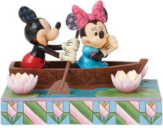 Enesco Disney Traditions Mickey Minnie Love Rowboat Figurine