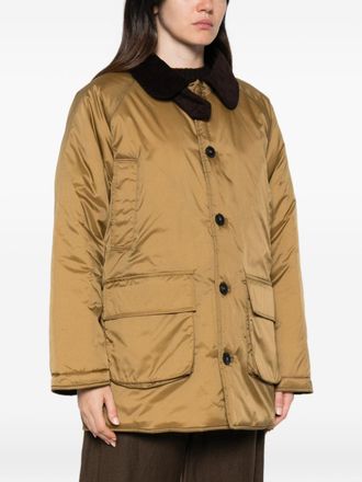 Forte_Forte Corduroy-Collar Parka Coat - Gold