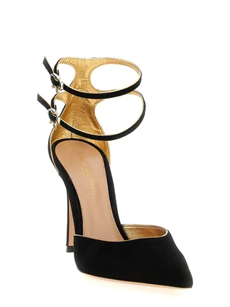 Gianvito Rossi Womens Ivette Pump Black Suede Leather