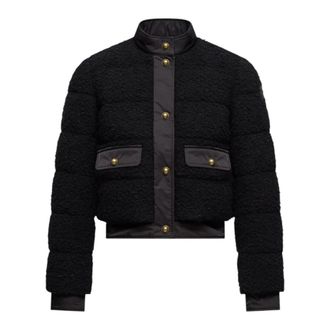 Moncler Blandy Wollmischung Boucl&eacute; Kurze Daunenjacke - - Jackets - Damen - Schwarzk - XL