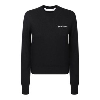 Palm Angels Wollmischung-Pullover - - Knitwear - Damen - Schwarzk - M