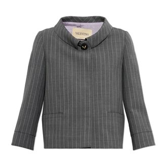 Valentino Garavani Pinstripe Muster Blazer - - Jackets - Damen - Grau - XS