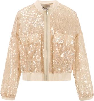8pm 8Pm, Femme, Vestes, Beige, Taille: 40 FR Bologna Bomber Jacket