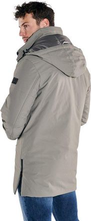 Emilio Adani Langjacke Herren Jacke mit unterlegtem Rei&szlig;verschluss, Braunbeige