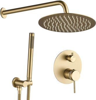 Rea unterputz duschset lungo grip brushed gold + box