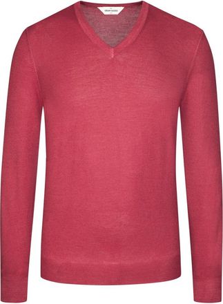 Gran Sasso Leichter Pullover aus Merinowolle mit V-Ausschnitt in
