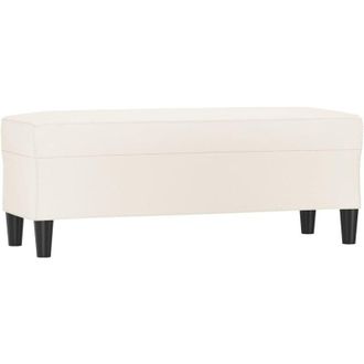 vidaXL Sitzbank Creme 100x35x41 cm Kunstleder Vidaxl