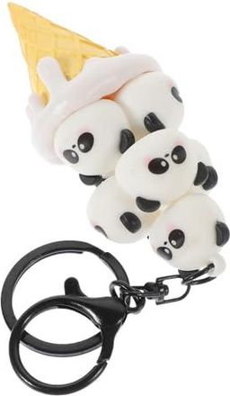 Holibanna Porte-Cl&eacute;s Pendentif Animal Panda en PVC Solide D&eacute;coration Kawaii pour Paquet et Cl&eacute;s Accessoire Cr&eacute;atif et Pr&eacute;sent Original pour Anniversaire Breloqu