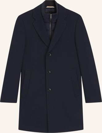 HUGO BOSS Klassischer Mantel H-Hyde-Bib-254 Slim Fit blau