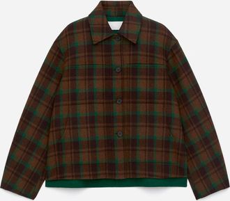 Arket Doubleface-Jacke Aus Wollmischung -Braun