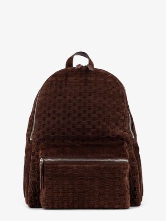 Orciani Suede backpack with woven pattern - ORCIANI - gender_Man