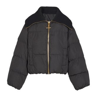 Balmain Cropped Oversized Padded Jacke - - Jackets - Damen - Schwarzk - S
