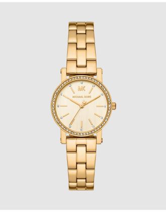 Michael Kors Corey Dreizeigeruhr aus goldfarbenem Edelstahl in Gold