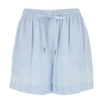 Alexander McQueen Skull Jacquard Pyjama Shorts - - Shorts - Damen - Blau - S