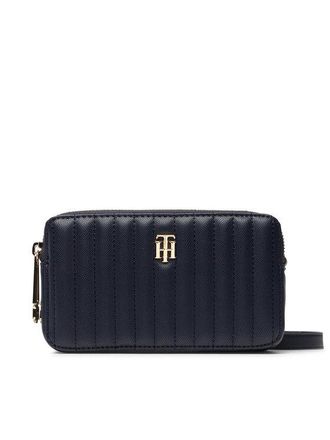 Tommy Hilfiger Handtasche Th Timeless Camer Bag Quilted AW0AW13143 Dunkelblau