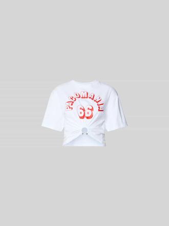 Paco Rabanne Cropped T-Shirt mit Zier-Detail