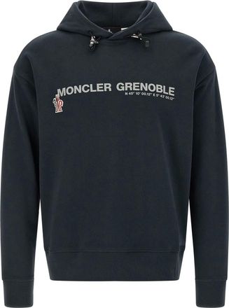 Moncler Homme, Sweatshirts et sweats &agrave; capuche, Bleu, Taille: 2XL Cotton Jersey Sweat &agrave; capuche