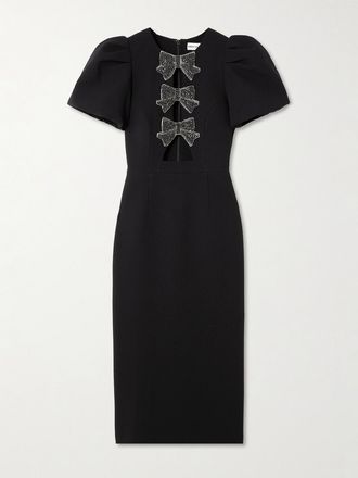 Rebecca Vallance Eliana Midikleid Aus Cady Mit Cut-outs Und Verzierungen - Schwarz