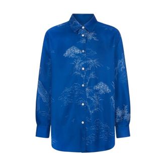 Act N&deg;1 Seidenhemden - - Shirts - Herren - Blau - M