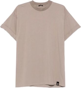 Imperial T-Shirt mit aufgerollten Ärmeln - Nude