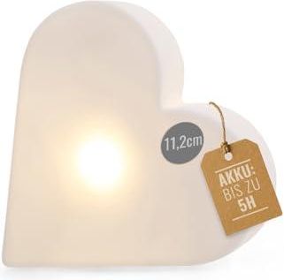 8 Seasons design LED Herz Mini-Leuchte Shining Heart Micro S - Dekolampe 12 cm - kabellos mit Akku & USB-C aufladbar - Tischdeko, romantische Deko, Herzlampe, V