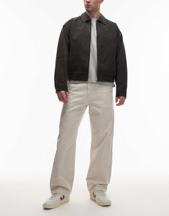 Levi's Workwear 568 - Lockere Unisex-Carpenter-Hose mit geradem Schnitt in Wei&szlig;