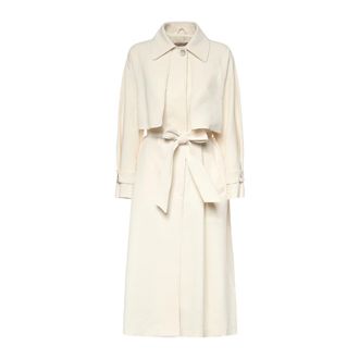 Herno Femme, Manteaux, Beige, Taille: 38 FR Trench ceintur&eacute; en tissu froiss&eacute; Fresh Crinkle