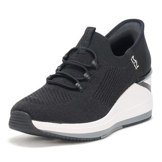 Skechers Womens The Triple Wedge-Dallis Sneaker, Schwarz, 37.5 EU