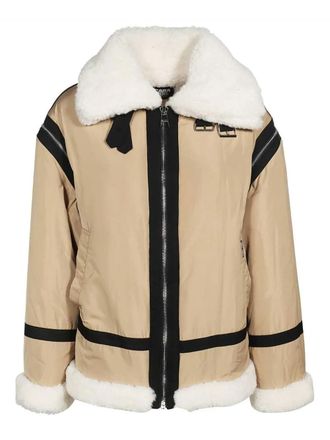 Karl Lagerfeld X Cara Delevingne veste en fourrure artificielle - Tons neutres