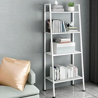 Generic Biblioth&egrave;que moderne &eacute;chelle en m&eacute;tal avec &eacute;tag&egrave;res rectangulaires - &Eacute;tag&egrave;re de rangement de cuisine - &Eacute;tag&egrave;re de rangement multicouche - &Eacute;tag&egrave;re du s