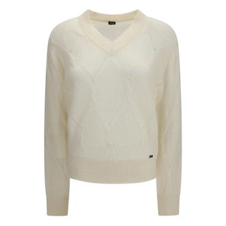 Kiton Pull col V - Femme - Pulls - Blanc - Taille: 40 FR