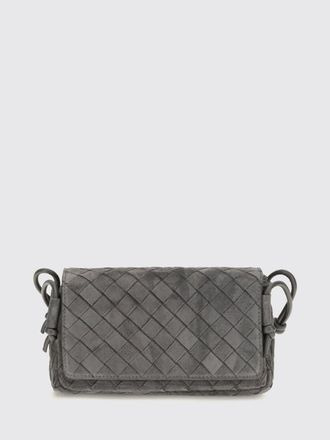 Bottega Veneta Sac port&eacute; &eacute;paule Notturno en cuir de veau su&eacute;d&eacute; avec motif Intrecciato