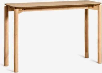 Sklum Console dentrée rectangulaire 120x40 cm en MDF avec placage chêne Munden SKLUM