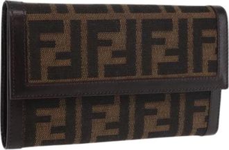 Fendi Portefeuille Pre-owned en toile Zucca - Femme - Pre-owned - Brun - Taille: ONE Size