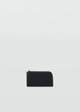 Mango Porte-monnaie simili-cuir noir - Homme - Taille unique - MANGO MAN