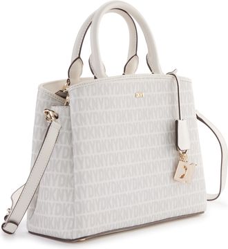 DKNY Womens Everyday Satchel Bag Satchell, Hemp/Pebble