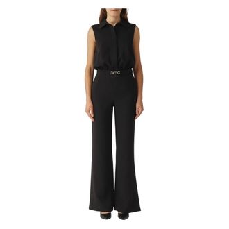 Twinset Femme, Combinaisons et Ensembles, Noir, Taille: 40 FR Blouse et pantalon en cr&ecirc;pe cady avec Oval T