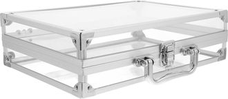 Hemobllo POPETPOP Aluminiumlegierung Kosmetikkoffer mit Verschlie&szlig;barem Aktenkoffer Mechanismus Transparenter Aufbewahrung und Gro&szlig;em Fassungsverm&ouml;gen Geeignet