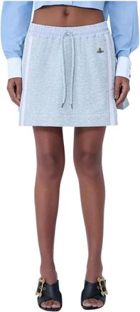 Vivienne Westwood Femme, Jupes, Gris, Taille: 36 FR Mini-jupe &agrave; rayures lat&eacute;rales