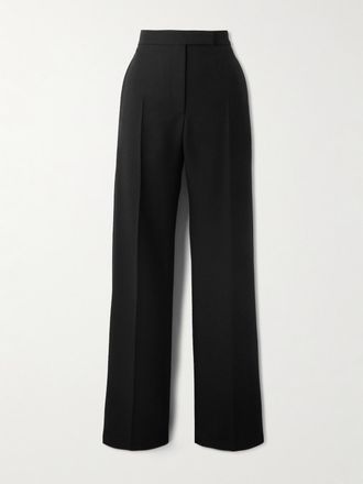 Tom Ford Pantalon En Serge De Laine, De Mohair Et De Soie M&eacute;lang&eacute;s - Noir