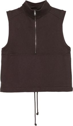 Margaret Howell haut à col montant zippé - Marron