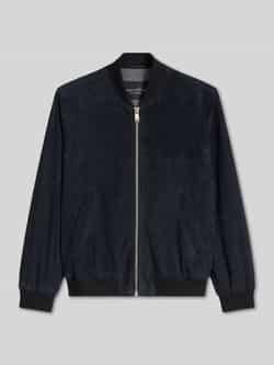 Marc O'Polo Regular Fit Lederjacke aus echtem Ziegenvelours
