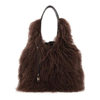Kazar Sacs bandouli&egrave;re Kazar en fourrure de mouton marron avec inserts en tissu - Femme - Sacs - Brun - Taille: ONE Size