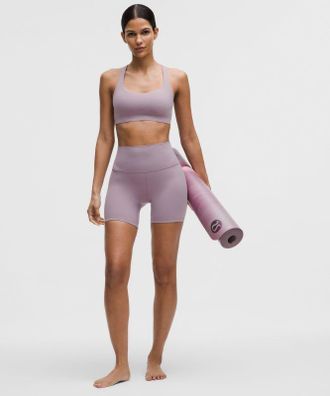 lululemon Align Shorts mit hohem Bund f&uuml;r Frauen - 15 cm - Gr&ouml;&szlig;e 10 in Lotus Lavender
