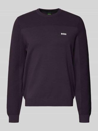 HUGO BOSS Regular Fit Strickpullover mit Woll-Anteil Modell MOMENTUM